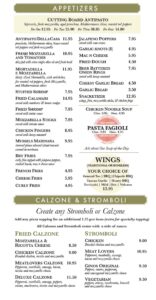 Menu Poughkeepsie - Ginos Pizzerias Poughkeepsie