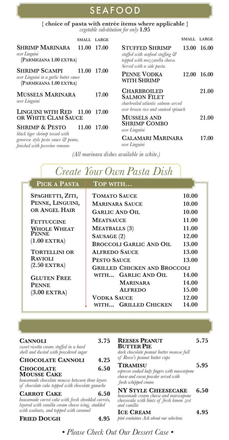 Menu Poughkeepsie - Ginos Pizzerias Poughkeepsie