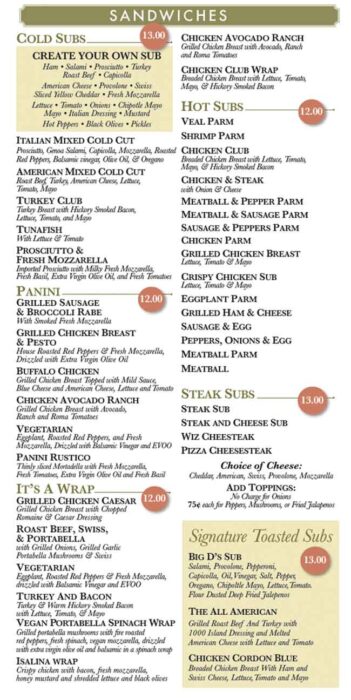 Menu Poughkeepsie - Gino's Pizza & Restaurant Main St • Poughkeepsie ...